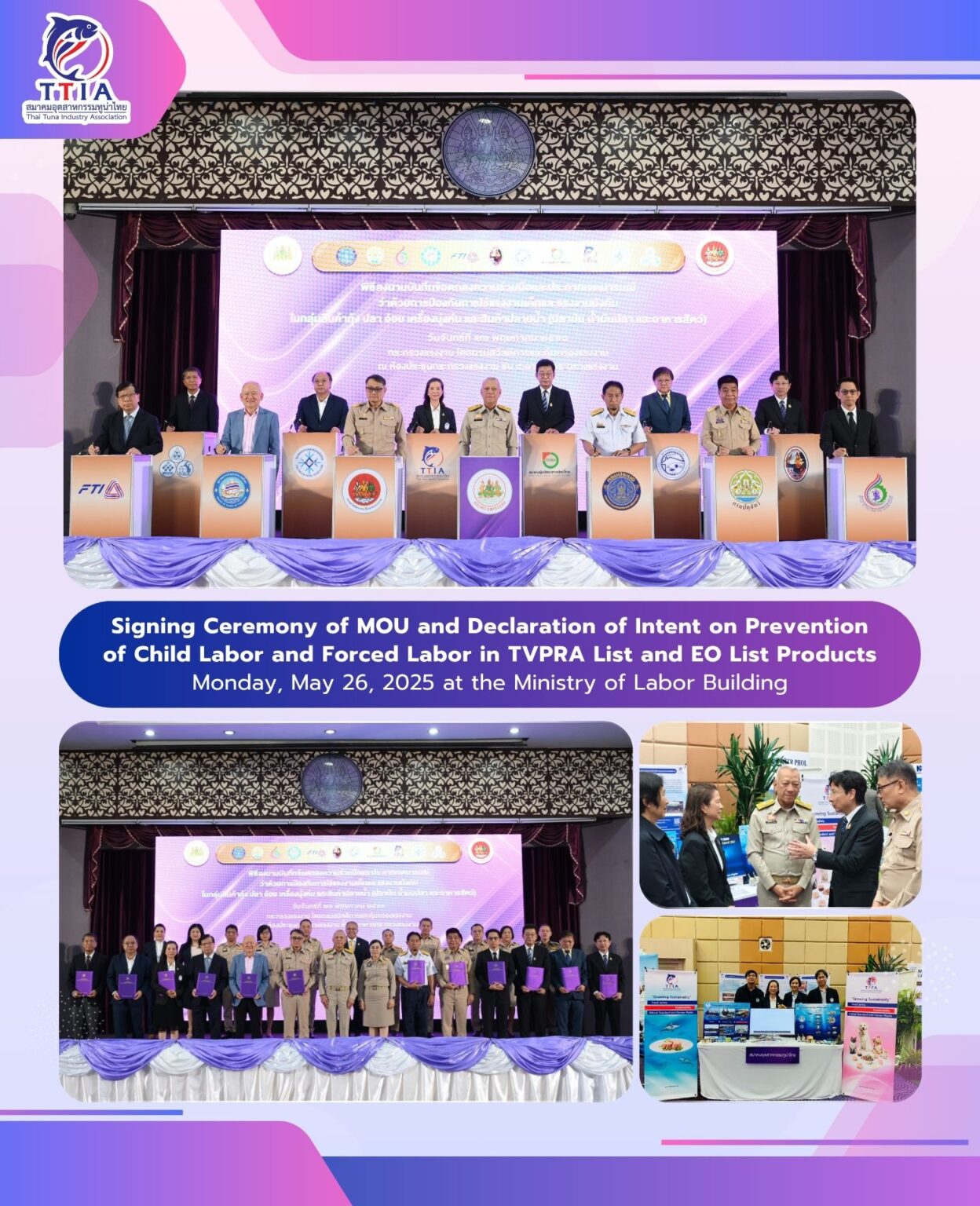 TTIA Signed MOU TVPRA List & EO List 26 May 2025 - Thai Tuna Industry ...